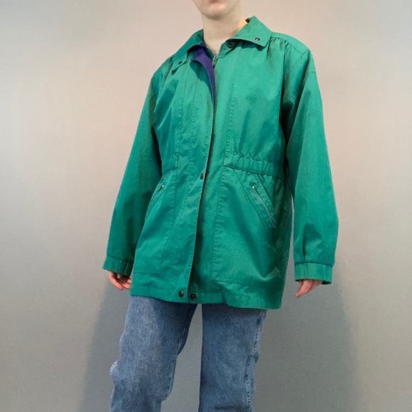 London Fog | Jackets & Coats | Vintage Teal Color Block Jacket | Poshmark